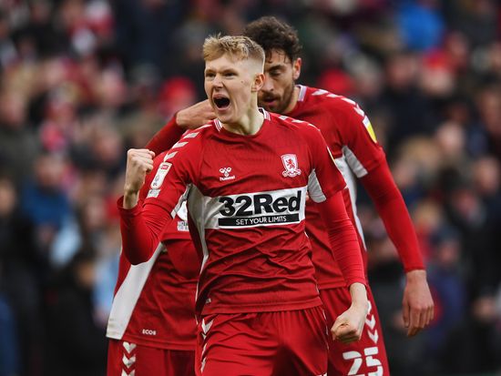 Josh Coburn Middlesbrough Celebrates After Duncan Editorial Stock Photo ...