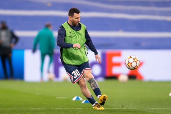 Lionel Messi Psg During Warmup Stadium Editorial Stock Photo - Stock ...