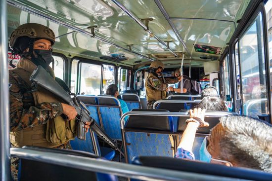 Woman Soldier Guards Bus During Military Editorial Stock Photo - Stock ...