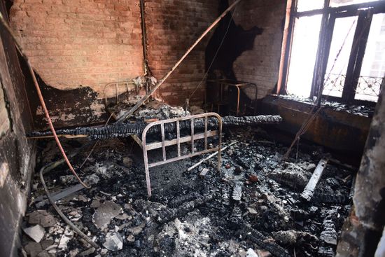 Massive Fire Broke Out Hospital Barzulla Editorial Stock Photo - Stock ...
