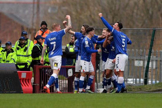 Oldham Athletics Hallam Hope Celebrates Scoring Editorial Stock Photo ...