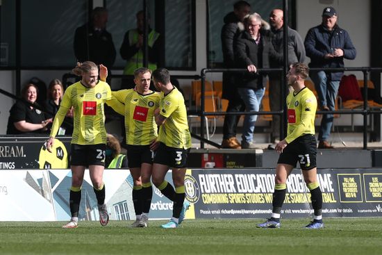 Harrogate Towns Luke Armstrong Celebrates After Editorial Stock Photo ...