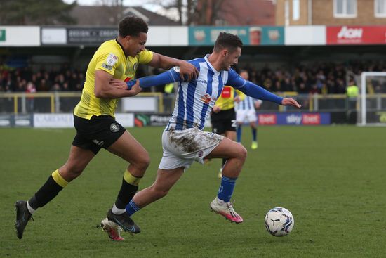 Hartlepool Uniteds Luke Molyneux Battles Lewis Editorial Stock Photo ...