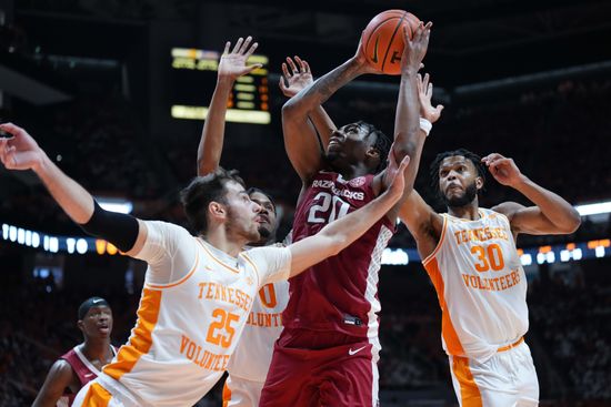 Kamani Johnson 20 Arkansas Razorbacks Tries Editorial Stock Photo ...