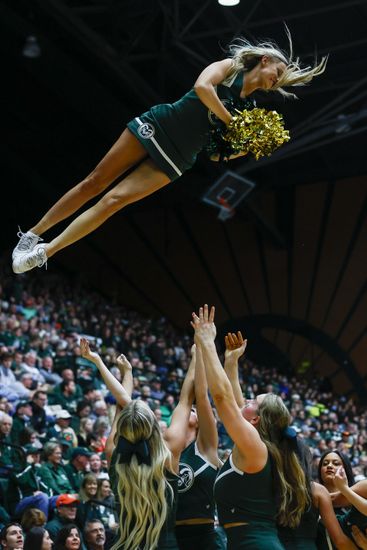 Colorado State Cheerleader Flies Through Air Editorial Stock Photo ...