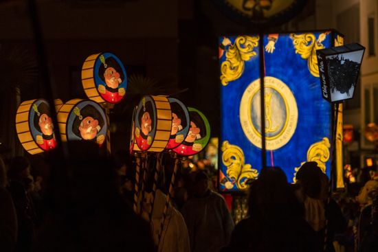 Revelers Carrying Lanterns Parade Through Streets Editorial Stock Photo ...
