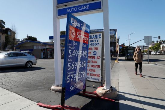 Exxonmobil Gasoline Station Price Sign Oakland Editorial Stock Photo ...