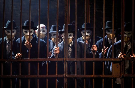 Actors Wearing Face Masks Seen Performing Editorial Stock Photo - Stock ...