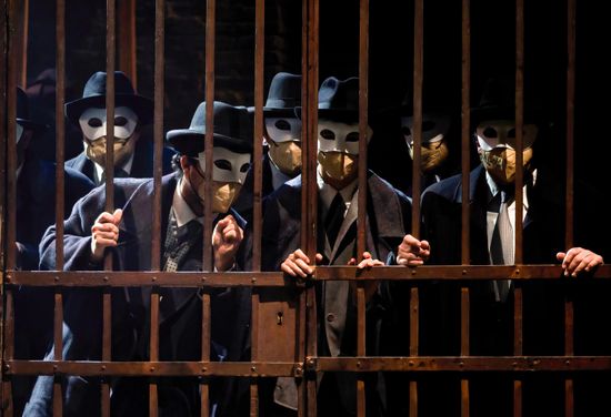 Actors Wearing Face Masks Seen Performing Editorial Stock Photo - Stock ...