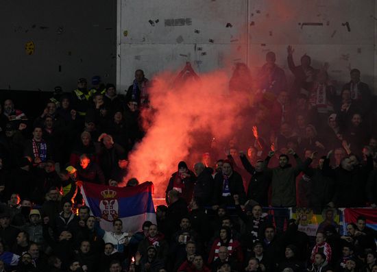 Crvena Zvezda Fans Light Red Pyrotechnic Editorial Stock Photo - Stock ...