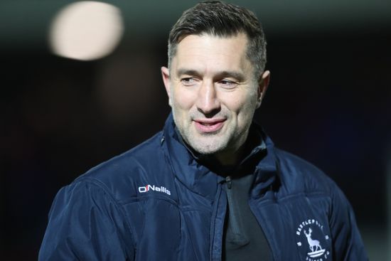Hartlepool United Manager Graeme Lee During Editorial Stock Photo ...