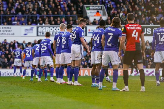 Ipswich Town Players Line Defend Free Editorial Stock Photo - Stock ...