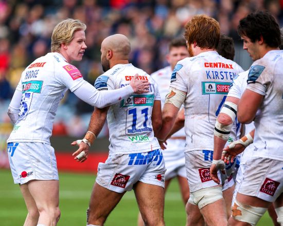Exeter Chiefs Players Celebrate Their Try Editorial Stock Photo - Stock ...