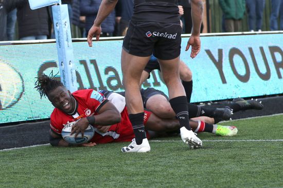Rotimi Segun Saracens Scores Try During Editorial Stock Photo - Stock ...