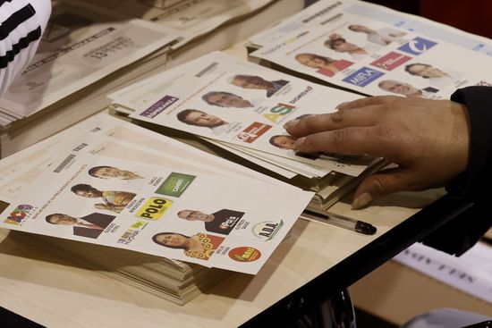 Voting Jury Organizes Voting Cards Corferias Editorial Stock Photo ...