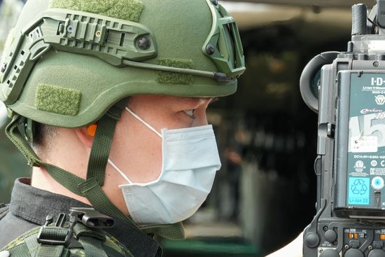 Cameraman Military Protective Gear Seen Covering Editorial Stock Photo ...