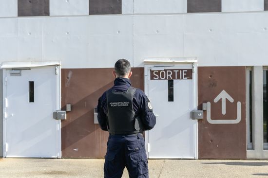 Prison Guard Behind Seen Front Prison Editorial Stock Photo - Stock ...