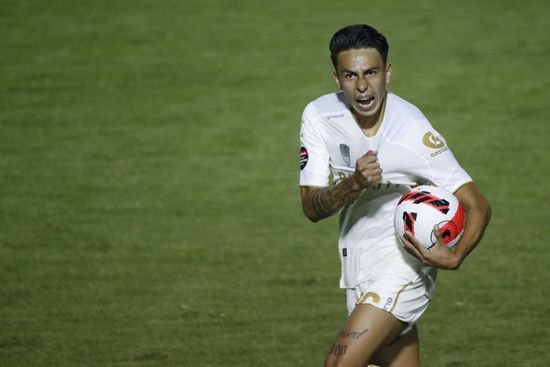 Jose Corena Comunicaciones Celebrates After Scoring Editorial Stock ...