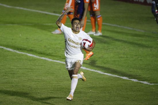 Jose Corena Comunicaciones Celebrates After Scoring Editorial Stock ...