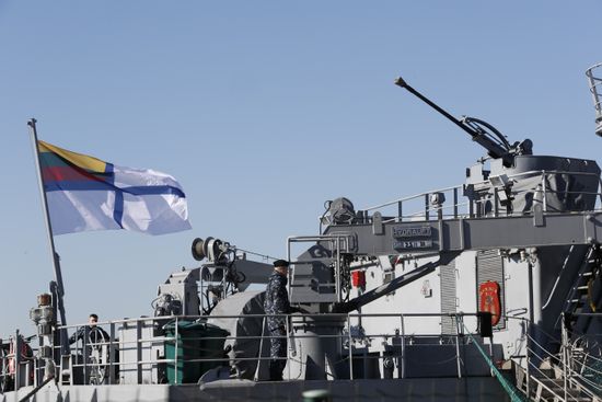 Lithuanian Navy Ship Jotvingis Riga Passenger Editorial Stock Photo ...