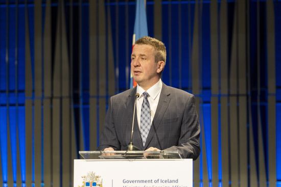 Foreign Minister Gudlaugur Thor Thordarson Isl Editorial Stock Photo ...