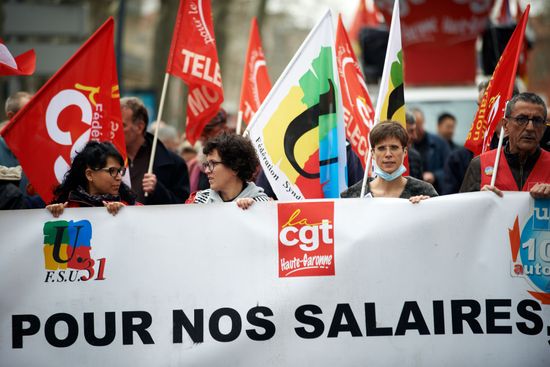 Banner Reading Our Wages People Demonstrated Editorial Stock Photo ...