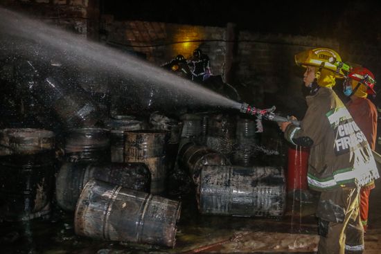 4th Alarm Fire Hits Paint Warehouse Editorial Stock Photo - Stock Image ...