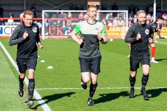 Assistant Referee Andrew Laver Referee Scott Editorial Stock Photo ...