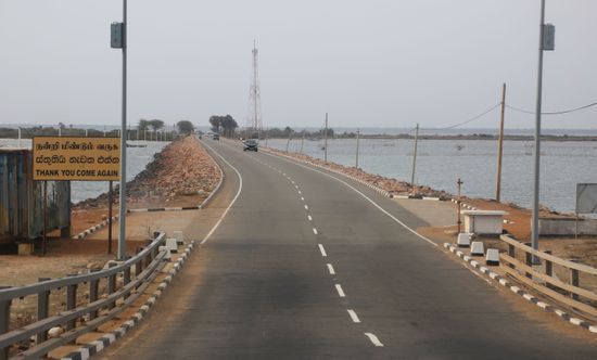 Road Leading Sangupiddy Bridge Jaffna Sri Editorial Stock Photo - Stock ...
