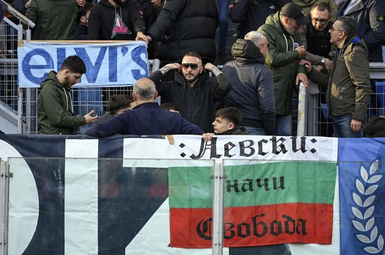 Bulgarian Supporters Levski Sofia Supporters Lazio Editorial Stock ...