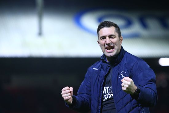 Hartlepool United Manager Graeme Lee Celebrates Editorial Stock Photo ...