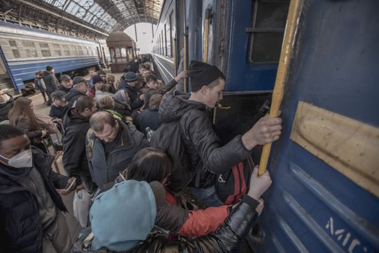 People Rush Get On Train Push Editorial Stock Photo - Stock Image ...