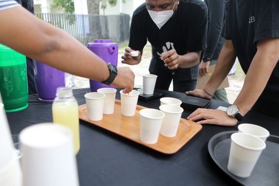 Baristas Prepare Coffee During Cupping Competition Editorial Stock ...