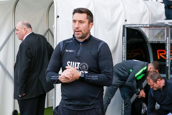 Hartlepool Uniteds Manager Graeme Lee During Editorial Stock Photo ...