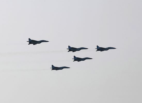 Myanmar Fighter Jets Perform During Parade Editorial Stock Photo ...