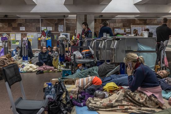 People Stay Inside Subway Station Used Editorial Stock Photo - Stock ...