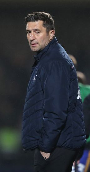 Hartlepool United Manager Graeme Lee During Editorial Stock Photo ...