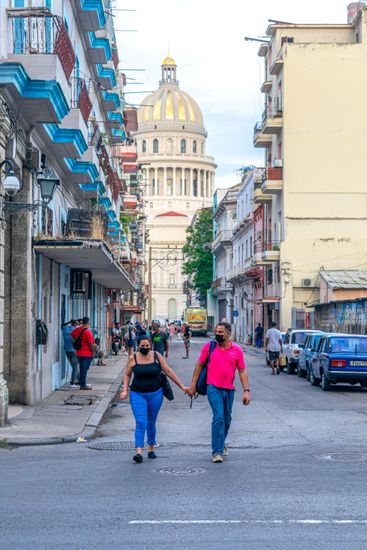Couple Cuban People Wearing Face Masks Editorial Stock Photo - Stock ...