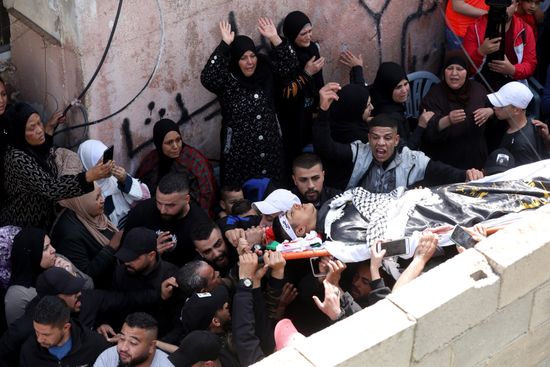 Palestinians Carry Body Sanad Abu Atiya Editorial Stock Photo - Stock ...