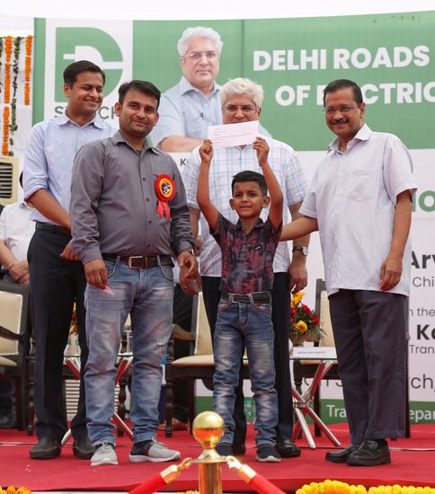 Delhi Cm Arvind Kejriwal Hands Over Editorial Stock Photo - Stock Image ...