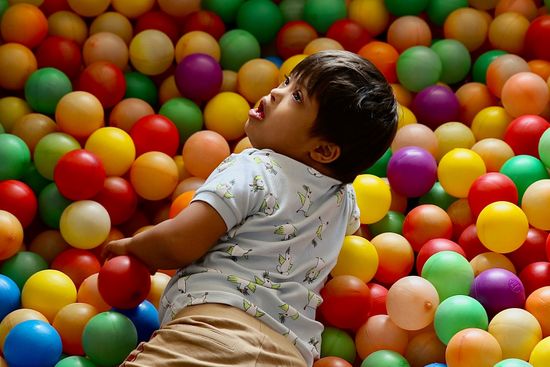 Child Autism Plays Ball Pit Parimala Editorial Stock Photo - Stock ...