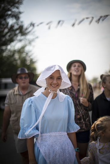 Woman Stands Period Boer Costume During Editorial Stock Photo - Stock ...