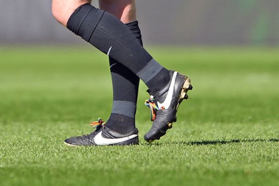 Tape Around Left Boot Referee Martin Editorial Stock Photo - Stock ...