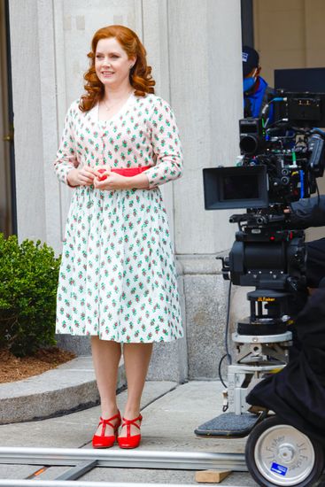 Amy Adams On Movie Set Disenchanted Editorial Stock Photo - Stock Image ...