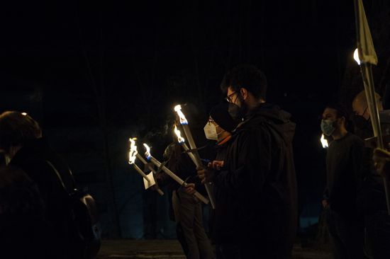 Torchlight Procession Returns Laquila Mark Longest Editorial Stock ...