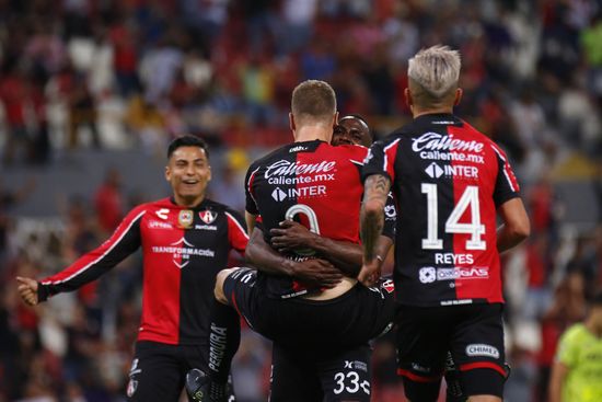 Atlas Players Celebrate After Scoring Against Editorial Stock Photo ...