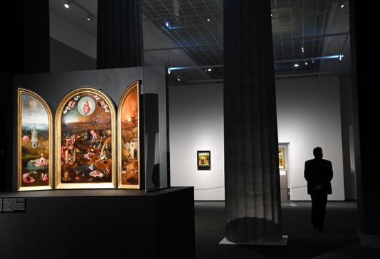 Visitor Walks Past Triptych Last Judgment Editorial Stock Photo - Stock ...