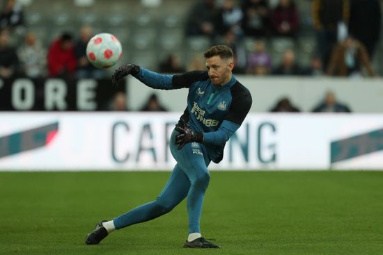 Newcastle Uniteds Mark Gillespie Warms During Editorial Stock Photo ...