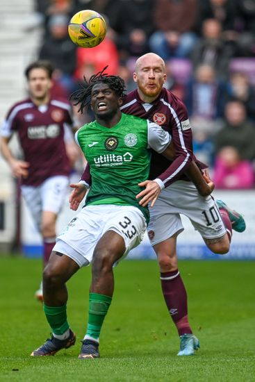 Hibs Rocky Bushiri Shields Ball Hearts Editorial Stock Photo - Stock ...