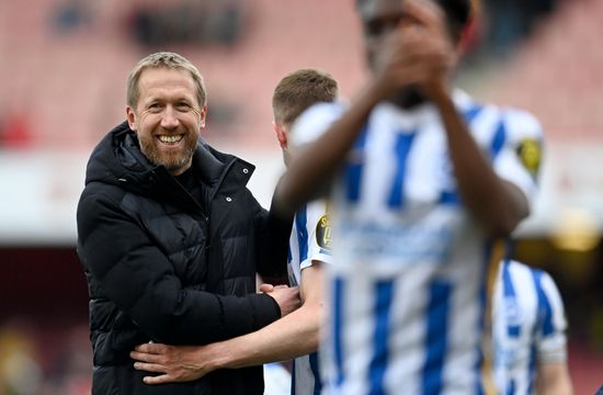 Brighton Manager Graham Potter L Celebrates Editorial Stock Photo ...